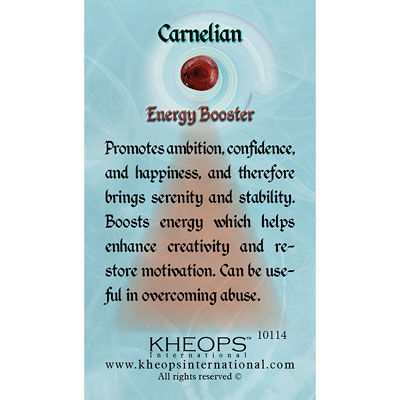 Gemstone Properties Info Card Carnelian (each) | Kheops International
