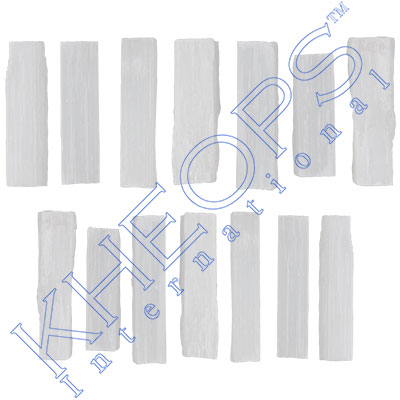 Rough Stone 4-inch Rectangle White Selenite (pk 5) | Kheops International